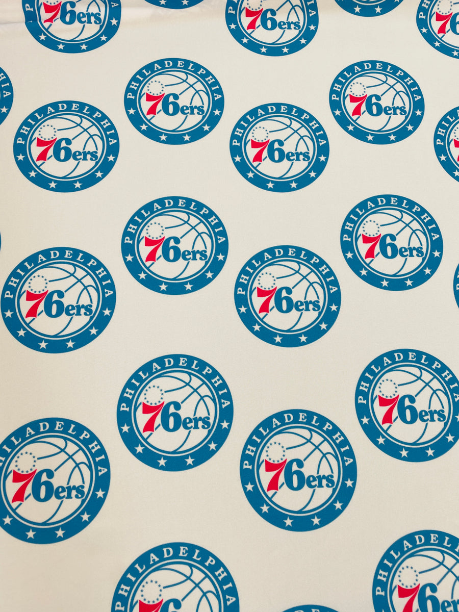 76ers Baseball Print Spandex – designerfabricscenter