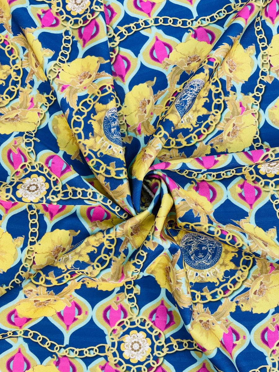 Versace Gold Chain Design – designerfabricscenter