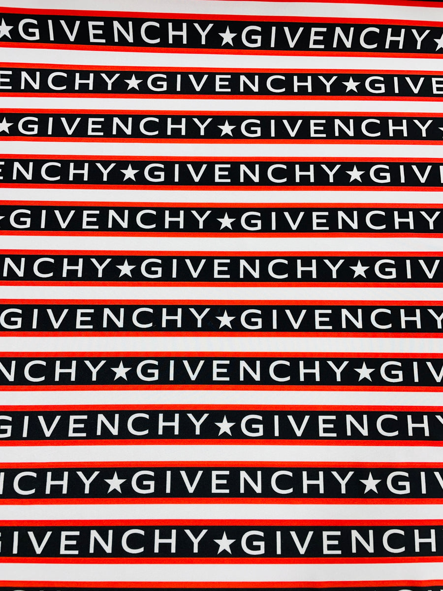 Givenchy Red Black and White Stripes – designerfabricscenter